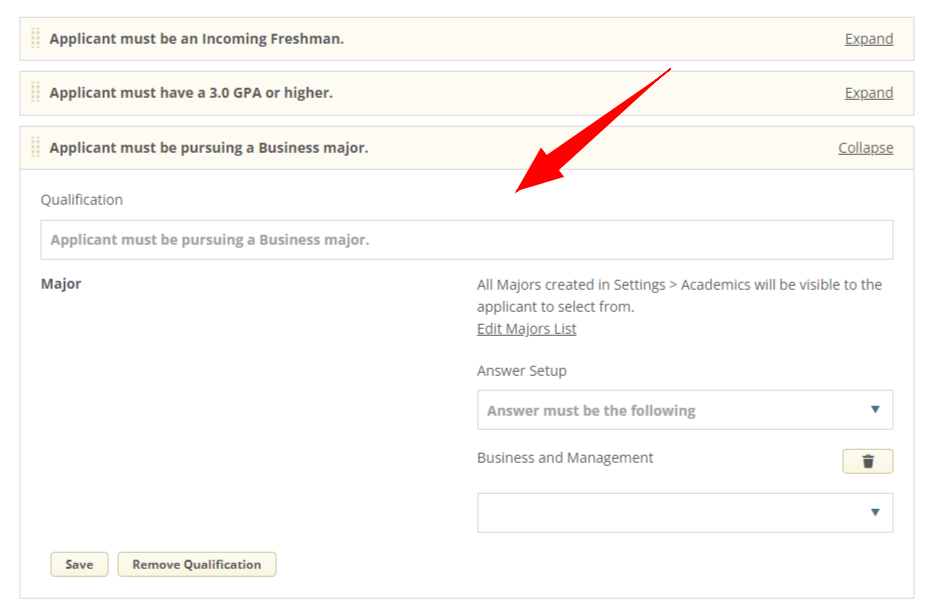 Qualifications: A Detailed Guide – AwardSpring Help Center
