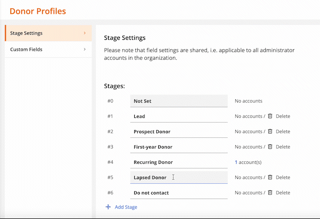 Stage Settings – AwardSpring Help Center